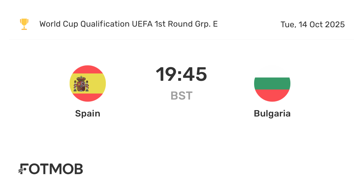 Spain vs Bulgaria - live score, predicted lineups and H2H stats
