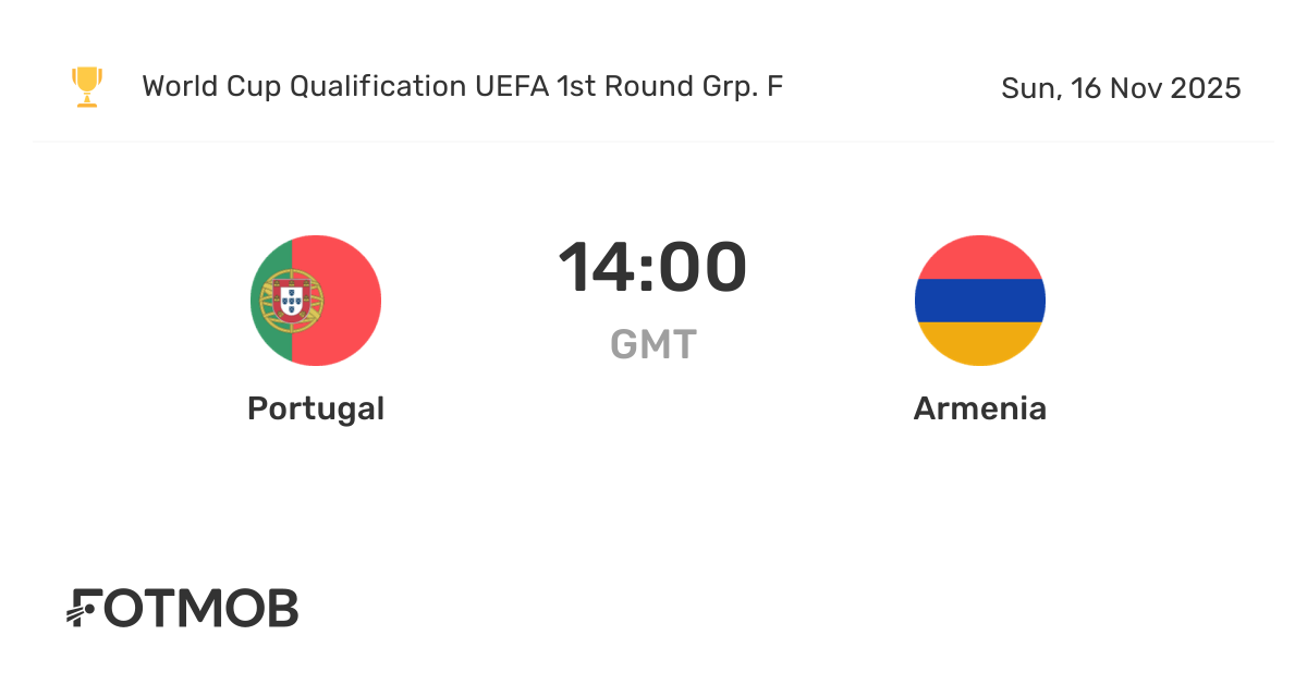 Portugal vs Armenia - live score, predicted lineups and H2H stats