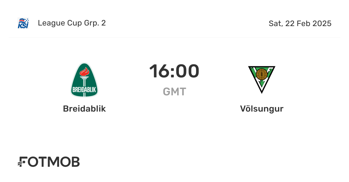 Breidablik vs Völsungur - live score, predicted lineups and H2H stats