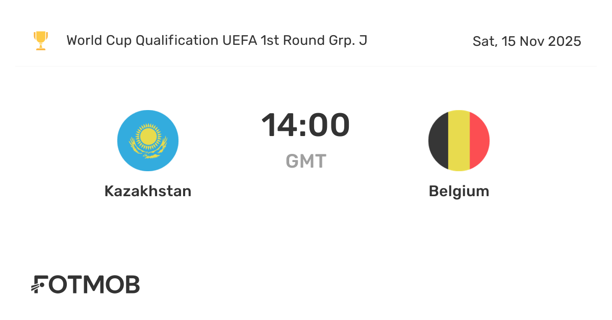 Kazakhstan contre Belgique - score en direct, compositions probables et ...