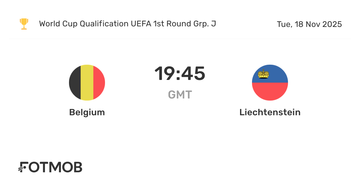 Belgium vs Liechtenstein - live score, predicted lineups and H2H stats