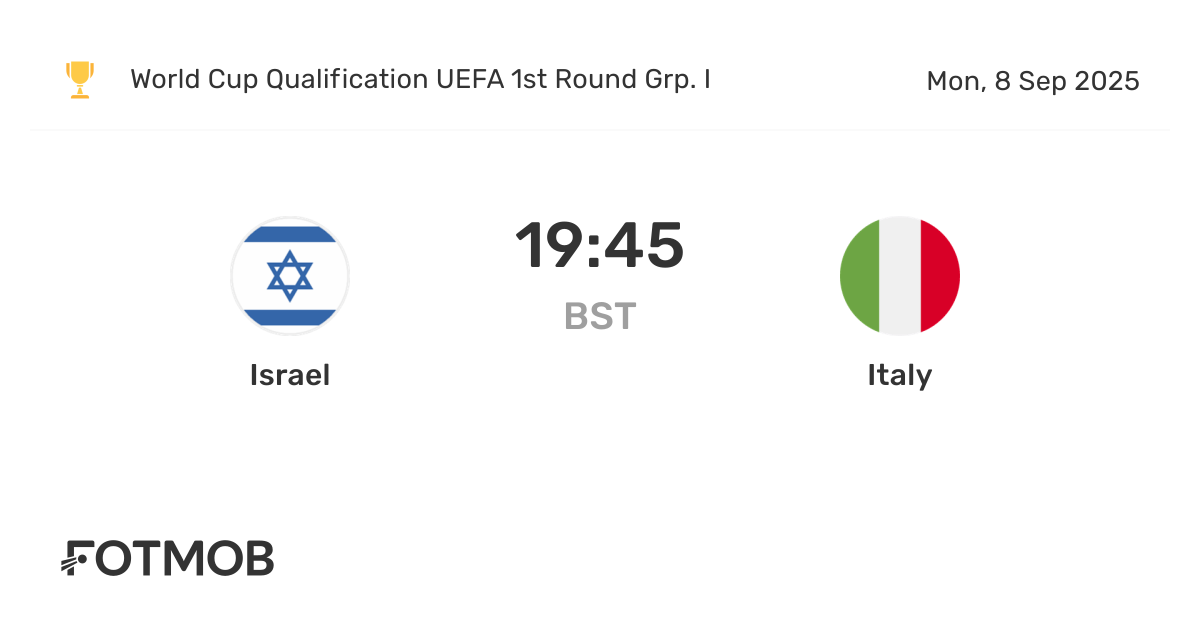 Israel vs Italy - live score, predicted lineups and H2H stats
