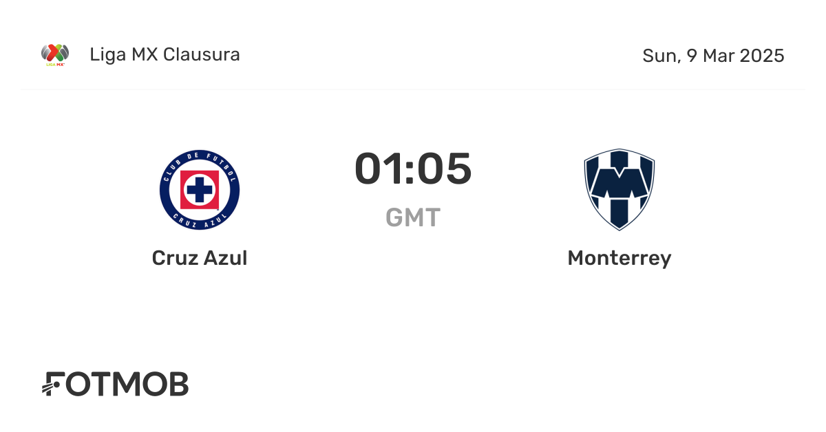 Cruz Azul vs Monterrey - marcador en vivo, alineaciones previstas y ...