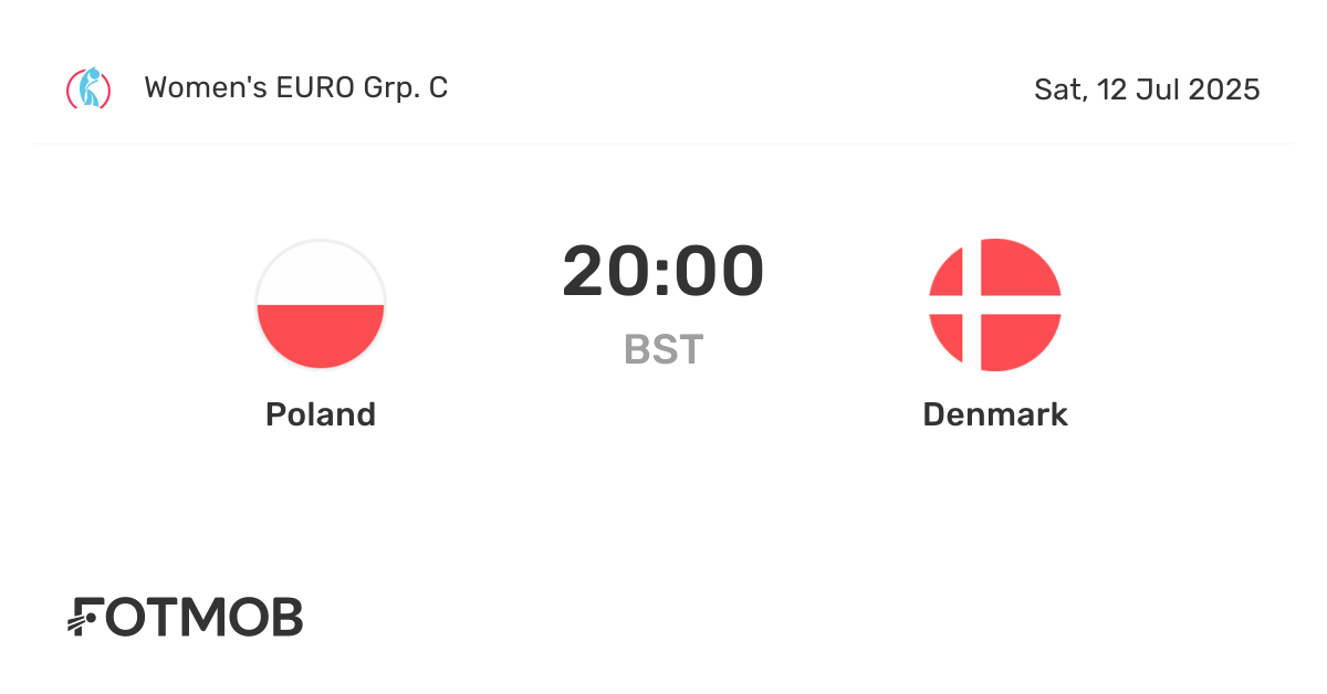 Polonia (W) vs Dinamarca (W) - marcador en vivo, alineaciones previstas ...