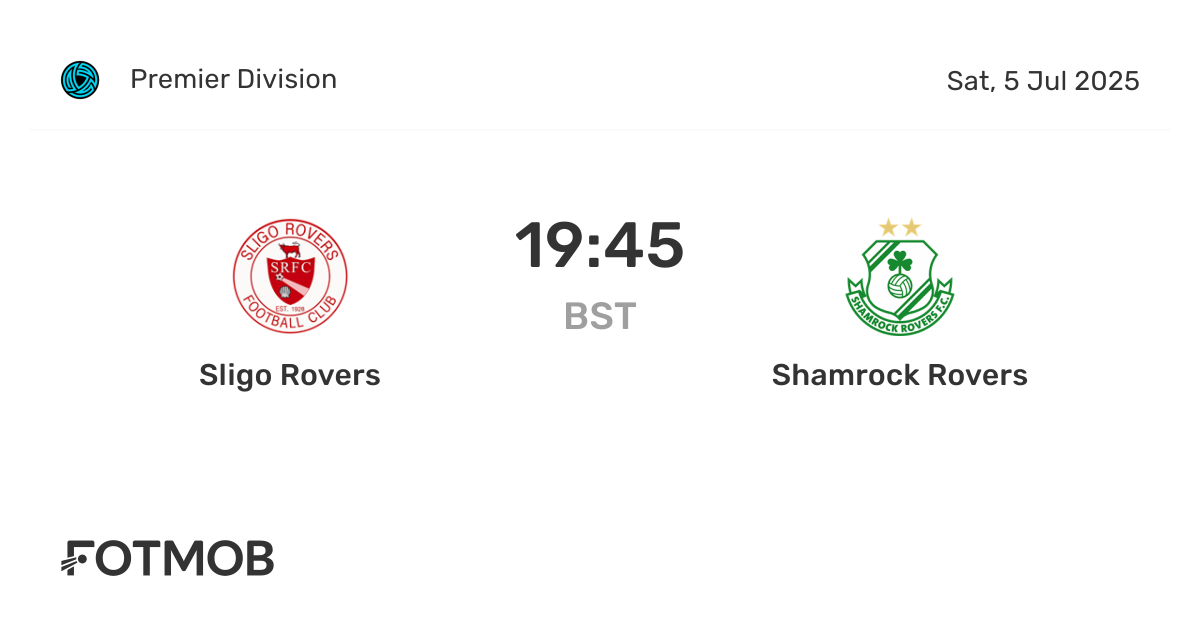 Sligo Rovers vs Shamrock Rovers - live score, predicted lineups and H2H ...