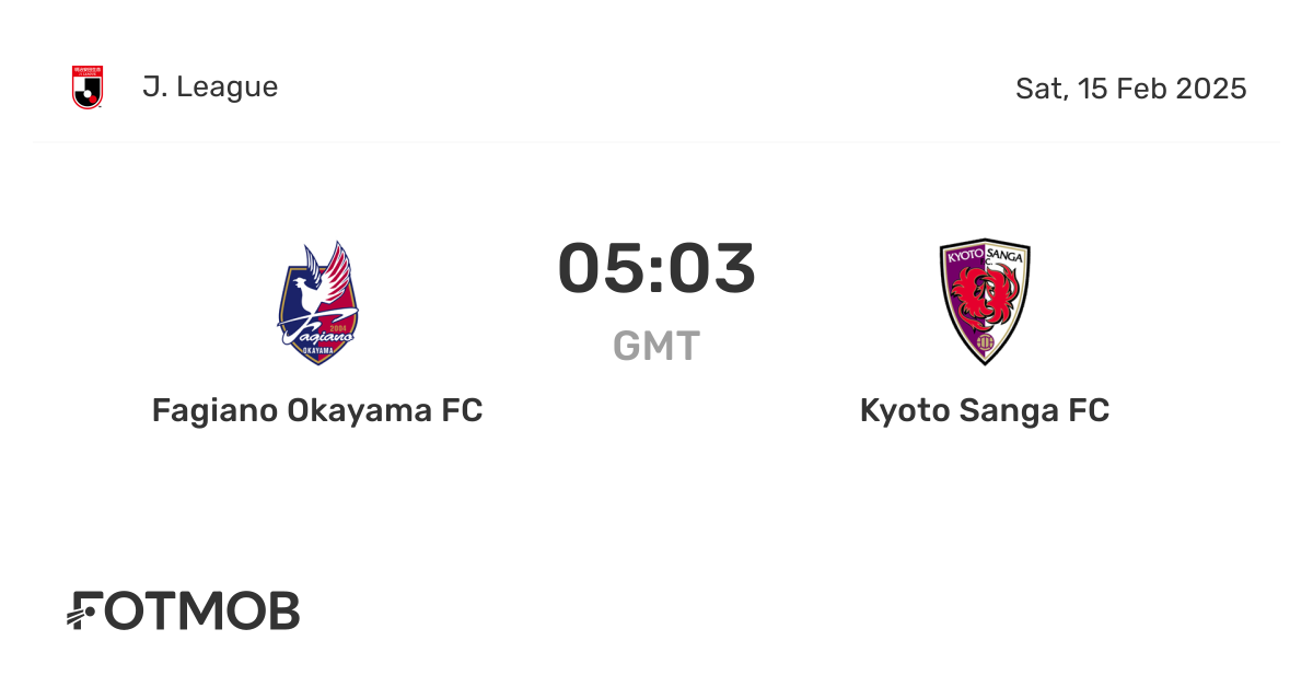 Fagiano Okayama FC vs Kyoto Sanga FC - ライブスコア、予想されるラインナップ、対戦成績