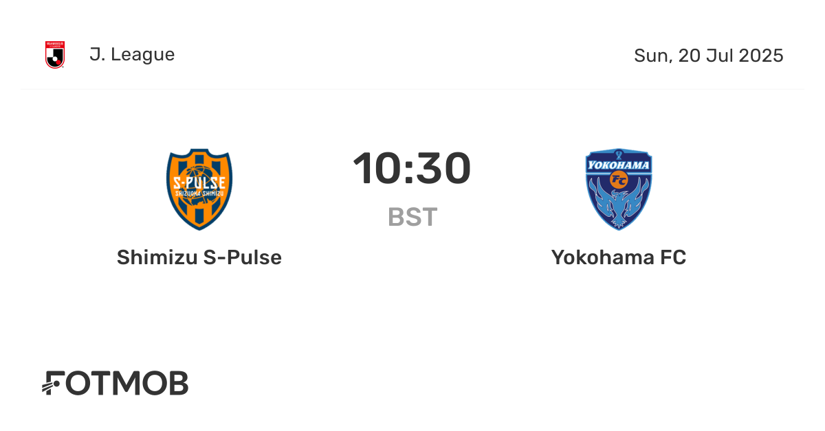 Shimizu S-Pulse vs Yokohama FC - live score, predicted lineups and H2H stats