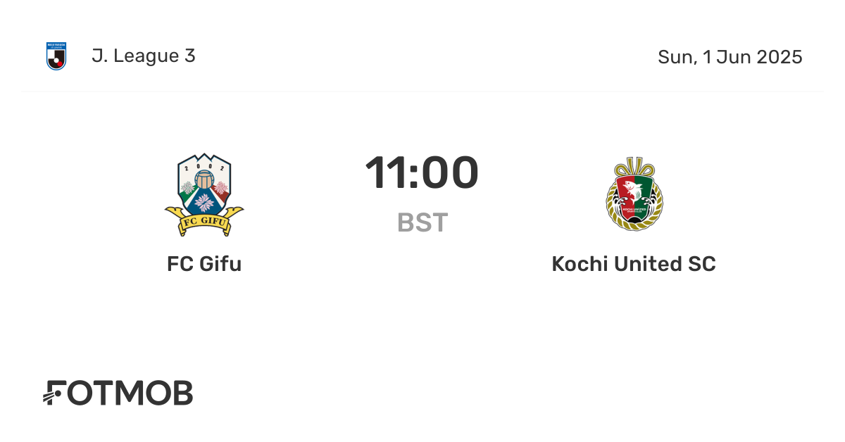 FC Gifu vs Kochi United SC - live score, predicted lineups and H2H stats