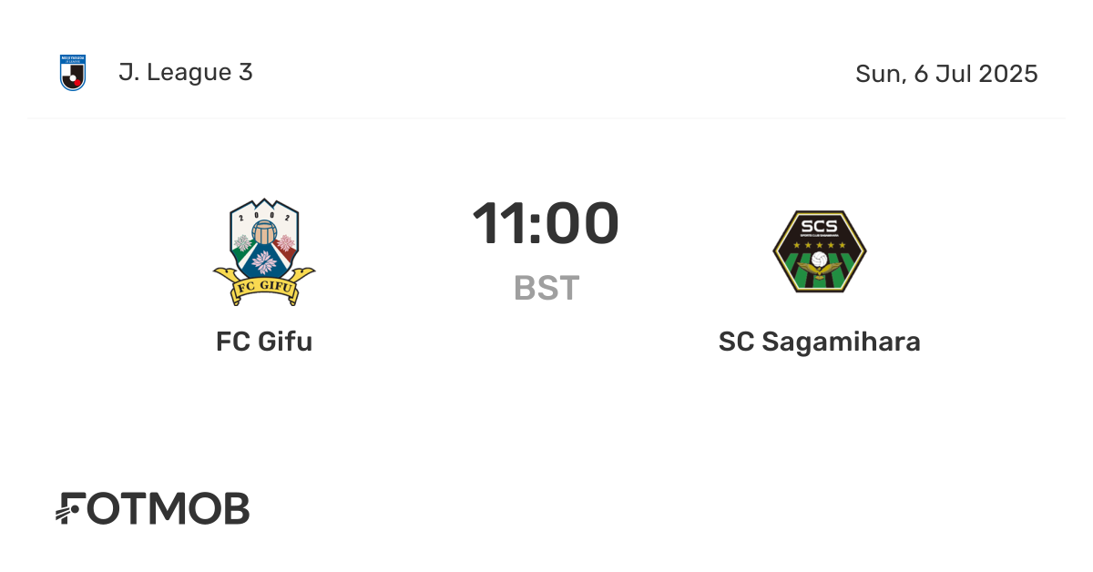 FC Gifu vs SC Sagamihara - live score, predicted lineups and H2H stats