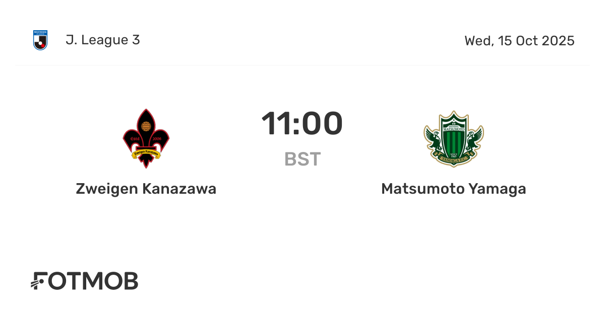 Zweigen Kanazawa vs Matsumoto Yamaga - live score, predicted lineups and H2H stats