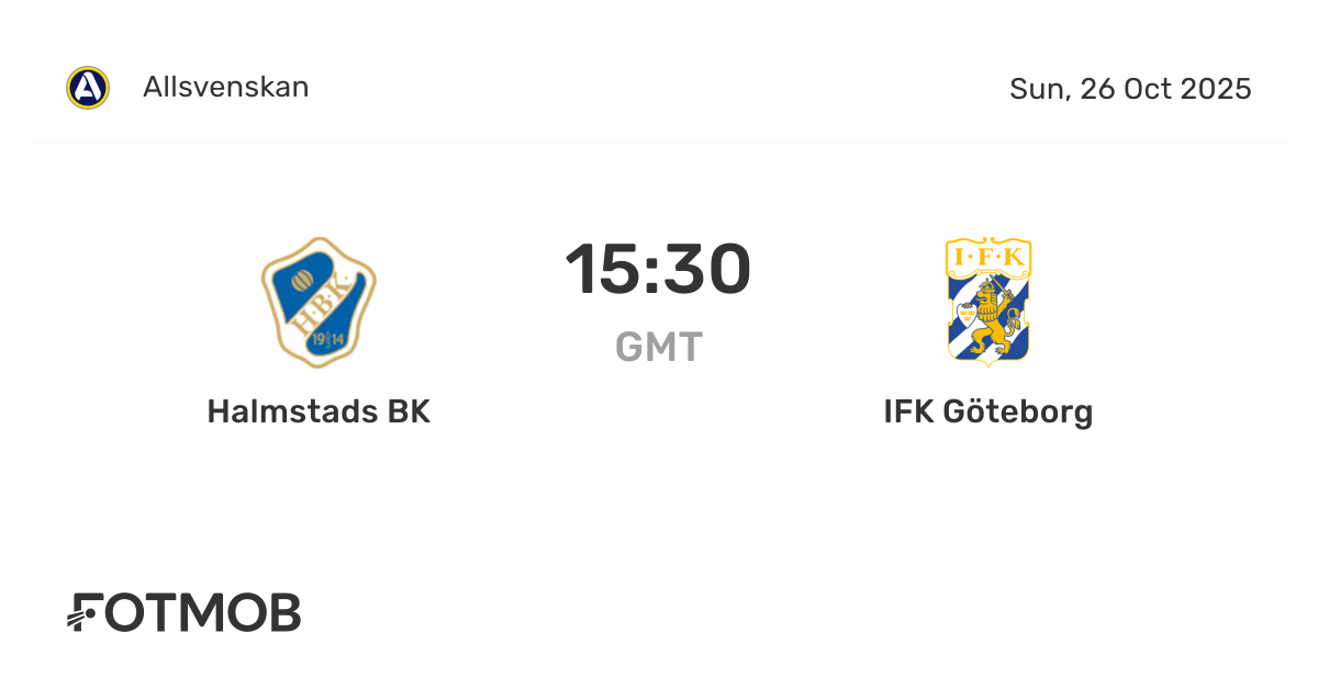 Halmstads BK vs IFK Göteborg - live score, predicted lineups and H2H stats