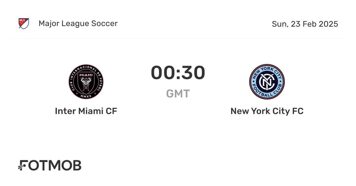 Inter Miami CF vs New York City FC - live score, predicted lineups and ...