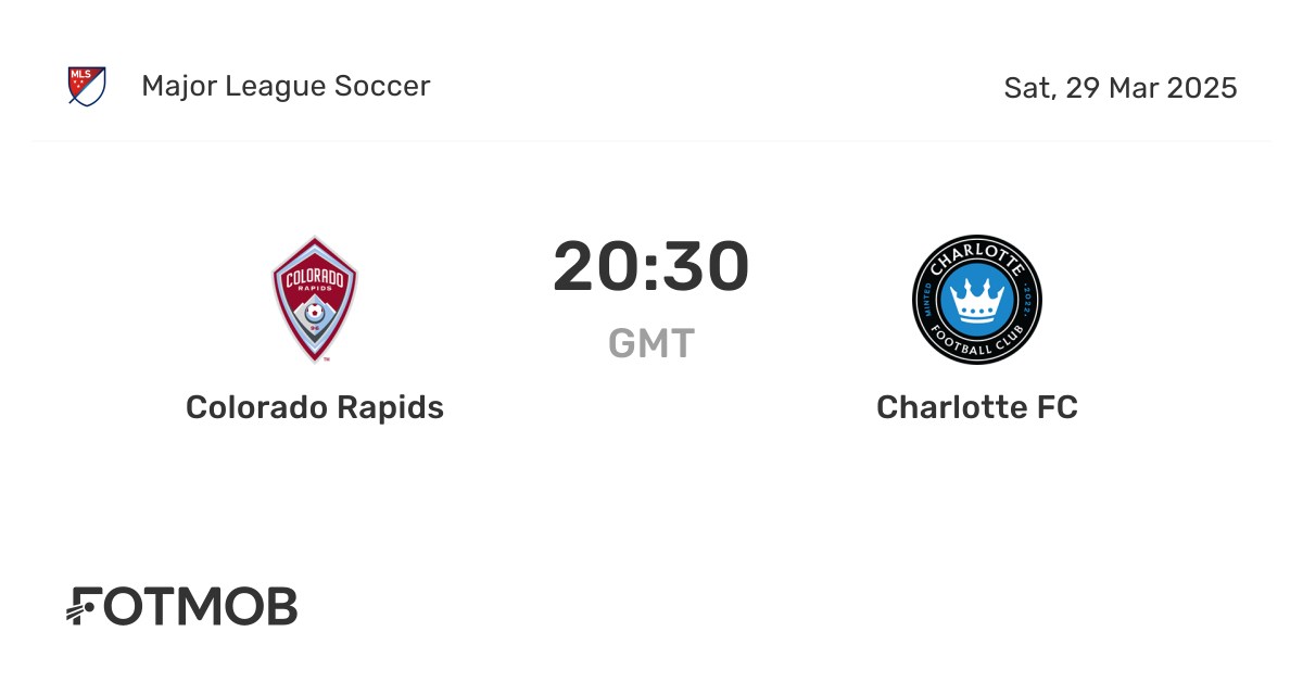 Colorado Rapids vs Charlotte FC - live score, predicted lineups and H2H ...
