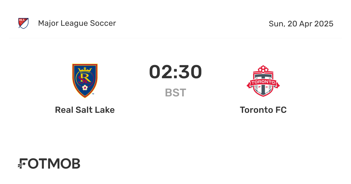 Real Salt Lake vs Toronto FC - live score, predicted lineups and H2H stats