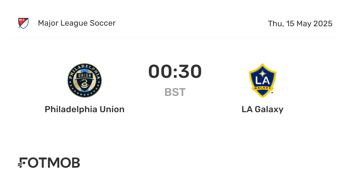 Philadelphia Union vs LA Galaxy - live score, predicted lineups and H2H ...