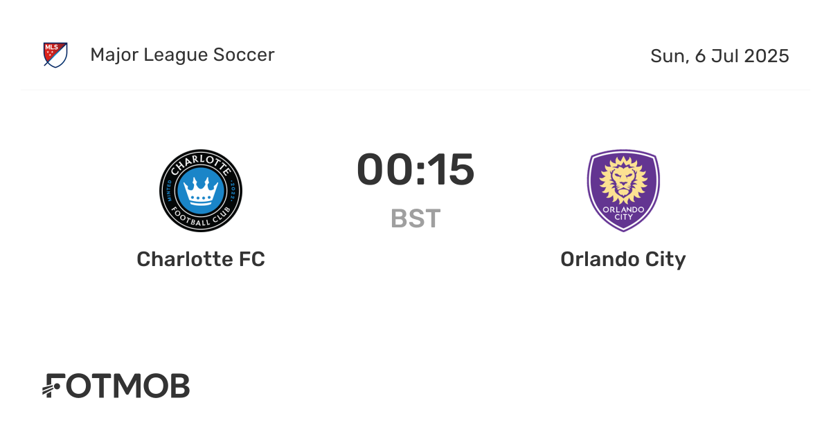 Charlotte FC vs Orlando City - live score, predicted lineups and H2H stats