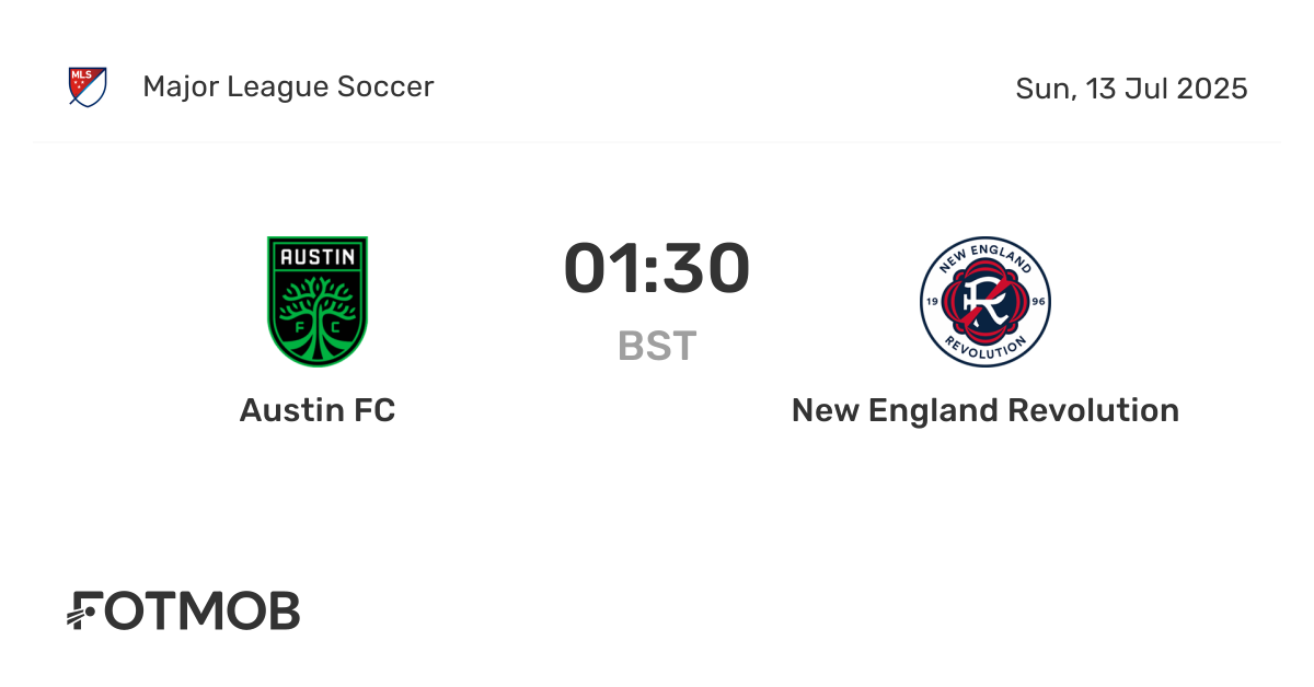 Austin FC vs New England Revolution - live score, predicted lineups and ...