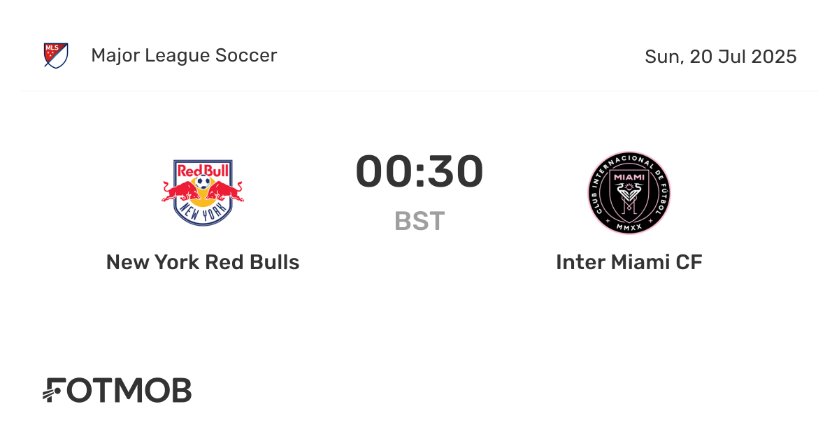 New York Red Bulls vs Inter Miami CF - live score, predicted lineups ...