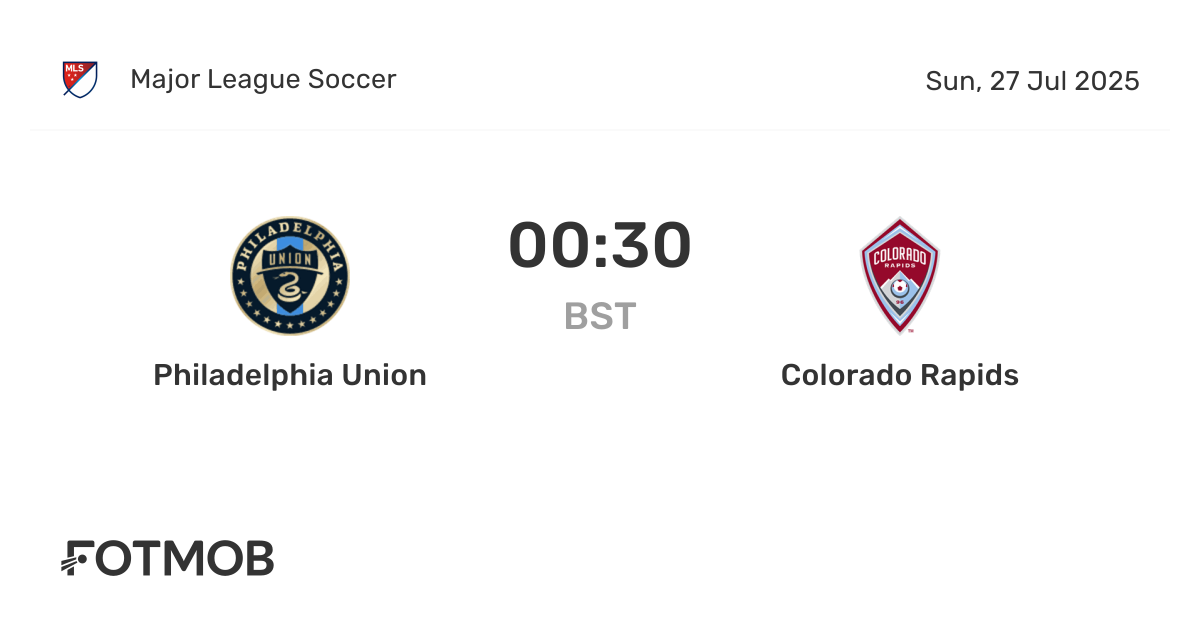 Philadelphia Union vs Colorado Rapids - live score, predicted lineups ...