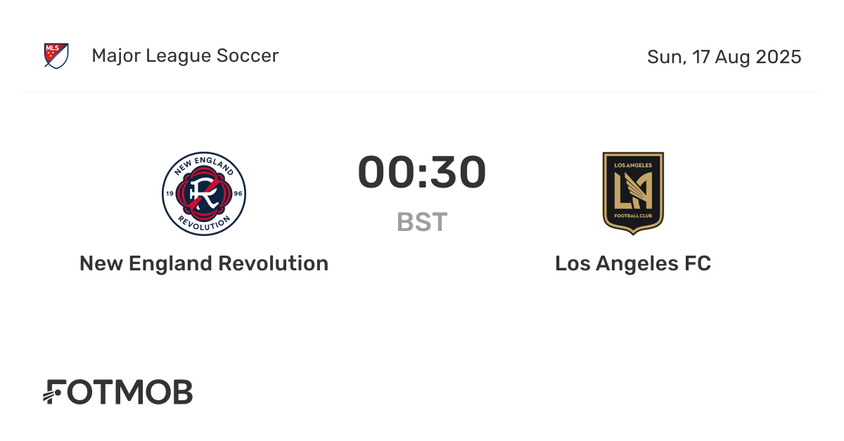 New England Revolution vs Los Angeles FC - live score, predicted ...
