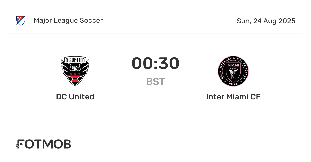 DC United vs Inter Miami CF - live score, predicted lineups and H2H stats