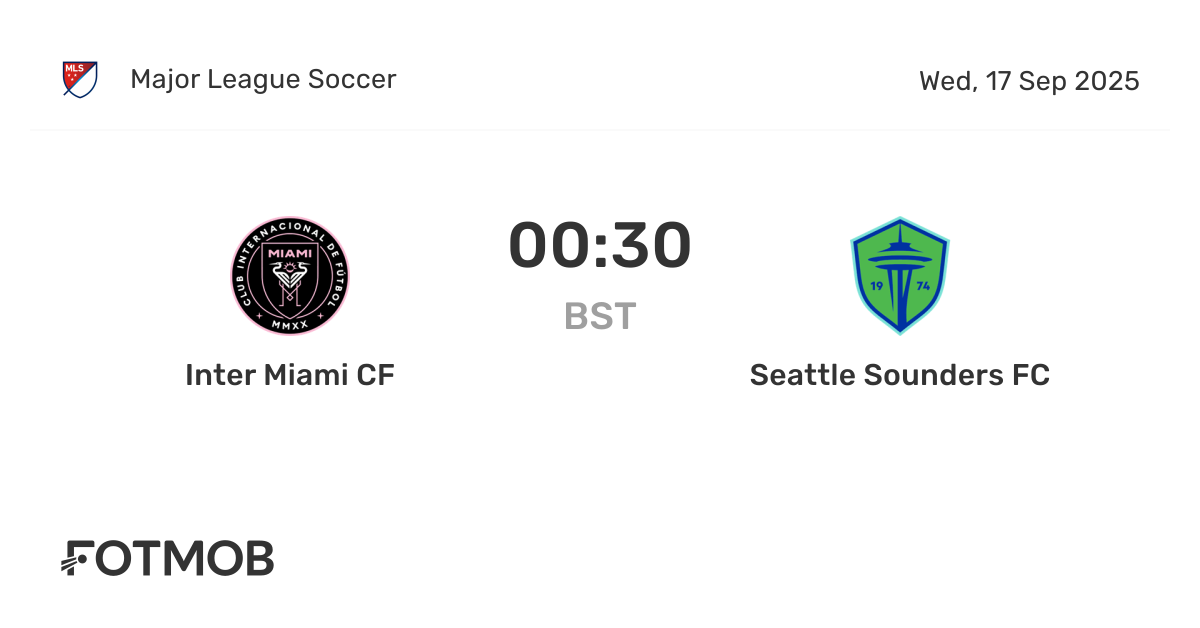 Inter Miami CF vs Seattle Sounders FC - live score, predicted lineups ...