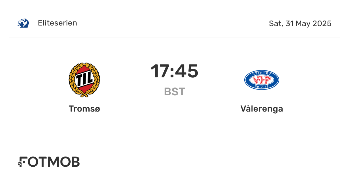 Tromsø vs Vålerenga - live score, predicted lineups and H2H stats