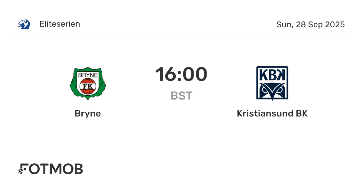 Bryne vs Kristiansund BK - live score, predicted lineups and H2H stats