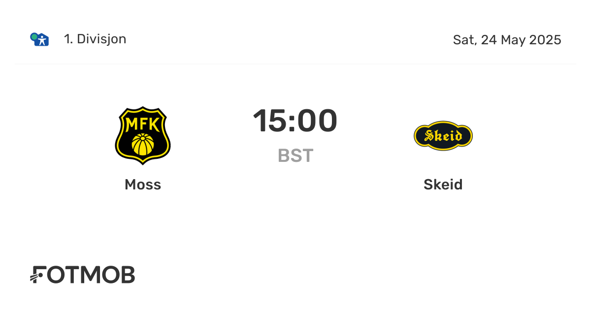 Moss vs Skeid - live score, predicted lineups and H2H stats