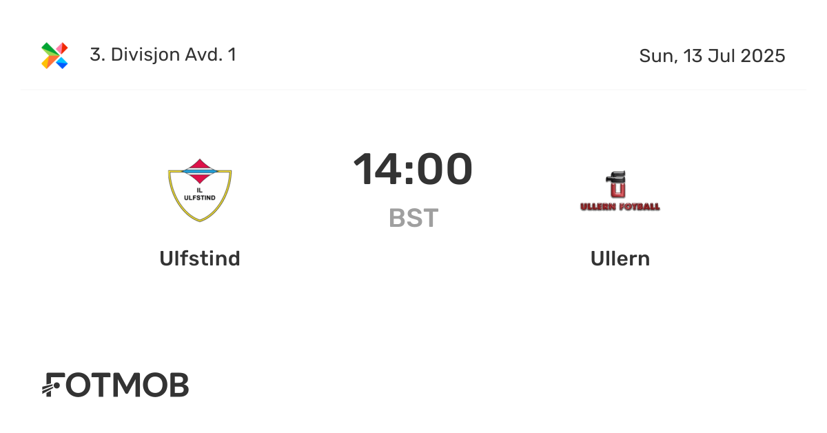 Ulfstind vs Ullern - live score, predicted lineups and H2H stats