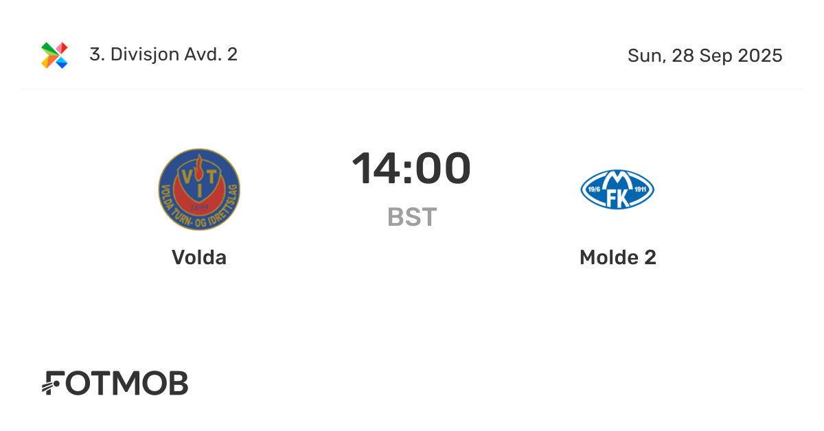 Volda vs Molde 2 - live score, predicted lineups and H2H stats
