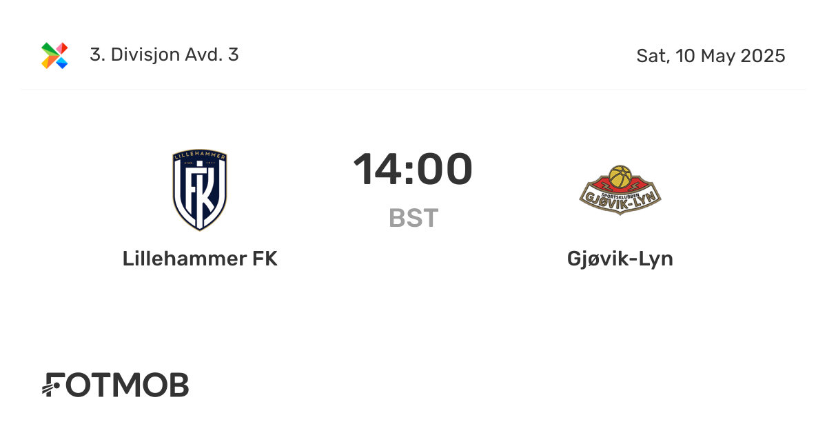 Lillehammer FK vs Gjøvik-Lyn - live score, predicted lineups and H2H stats