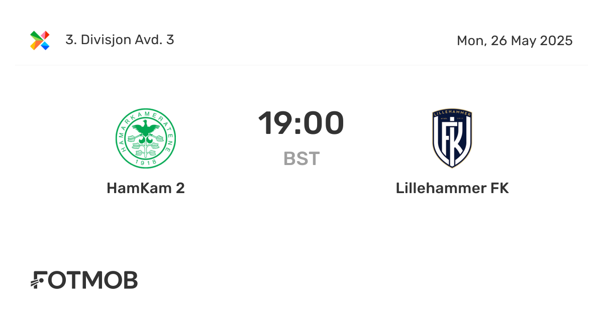 HamKam 2 vs Lillehammer FK - live score, predicted lineups and H2H stats