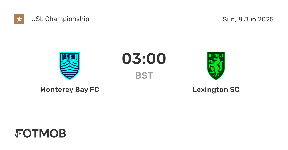 Monterey Bay FC vs Lexington SC - live score, predicted lineups and H2H ...