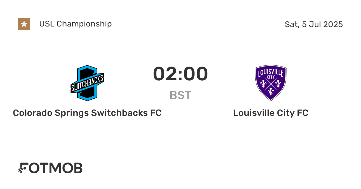 Colorado Springs Switchbacks FC vs Louisville City FC - live score ...