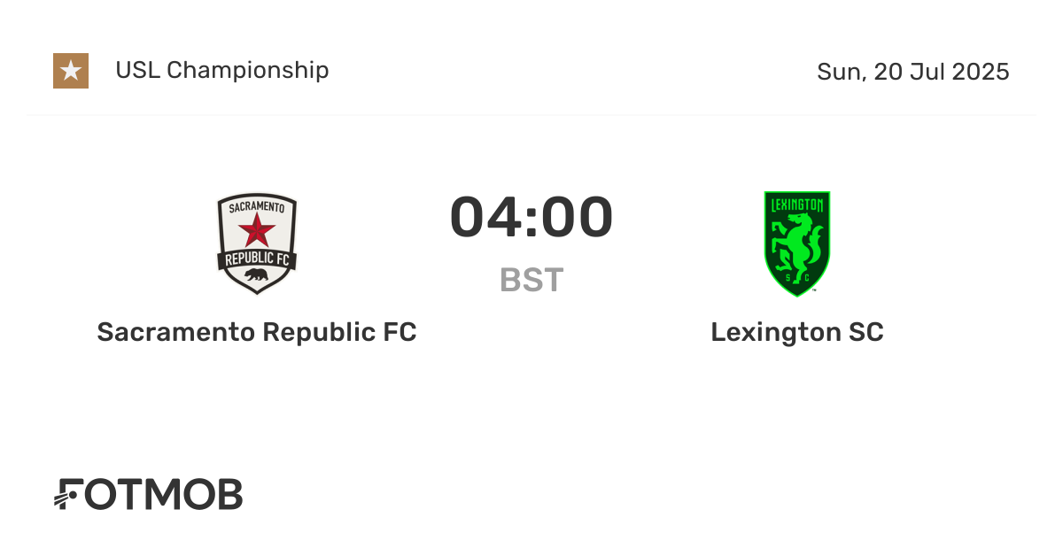 Sacramento Republic FC vs Lexington SC - live score, predicted lineups ...