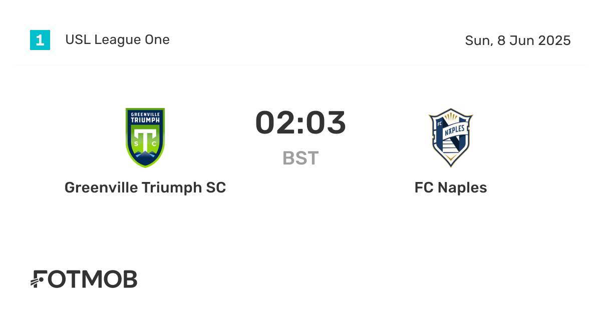 Greenville Triumph SC vs FC Naples - live score, predicted lineups and ...
