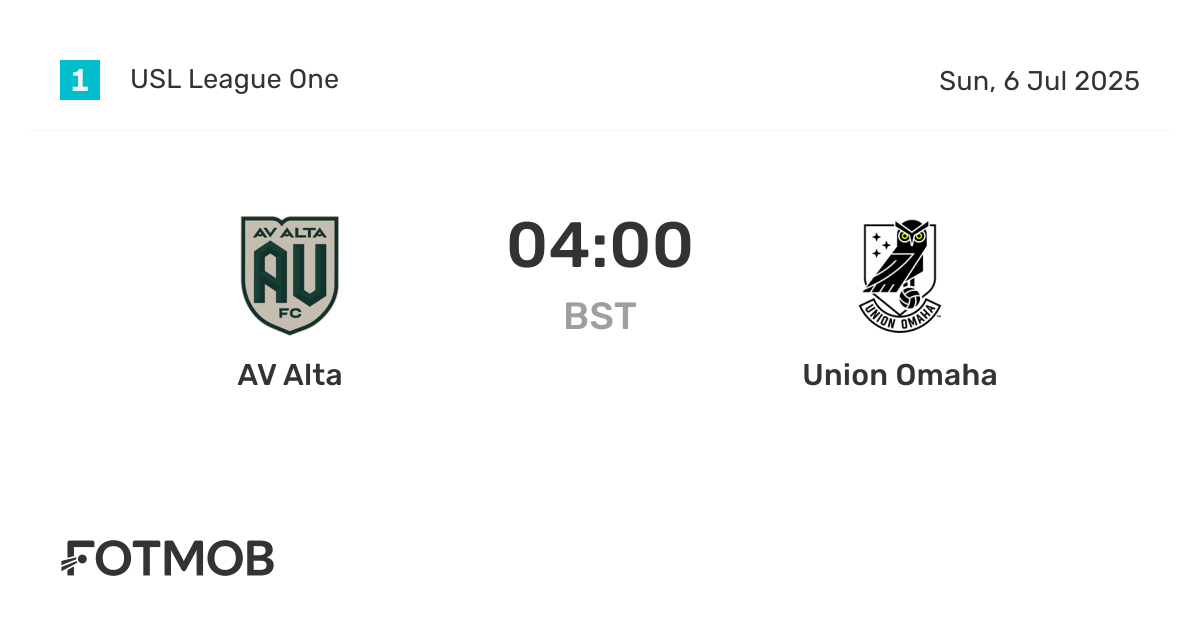 AV Alta vs Union Omaha - live score, predicted lineups and H2H stats