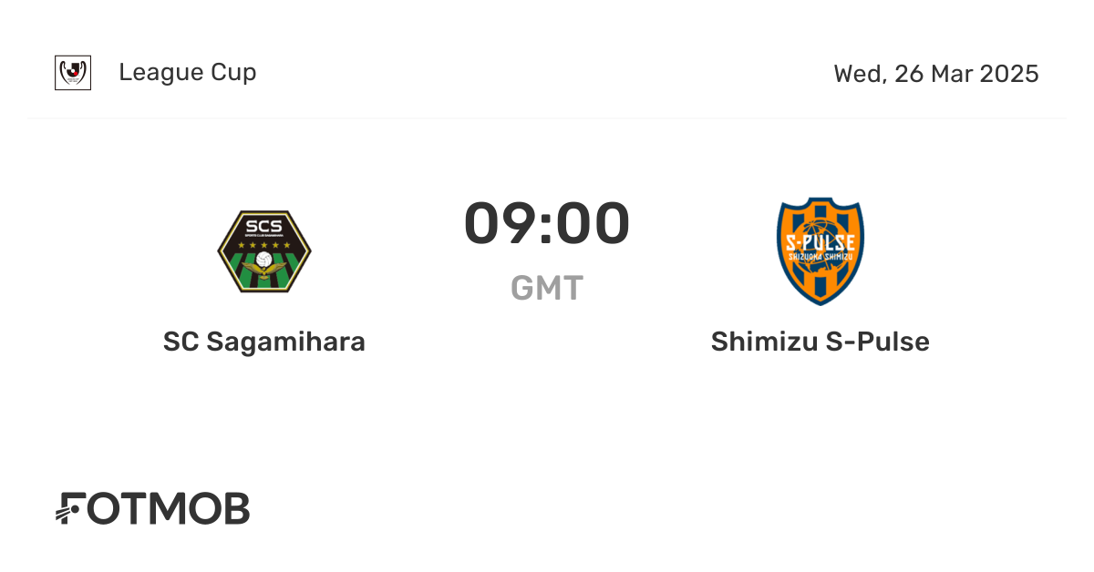 SC Sagamihara vs Shimizu S-Pulse - live score, predicted lineups and H2H stats