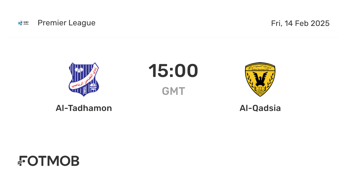 Al-Tadhamon vs Al-Qadsia - marcador en vivo, alineaciones previstas y ...