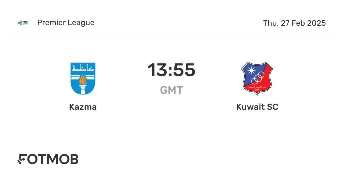 Kazma vs Kuwait SC - live score, predicted lineups and H2H stats