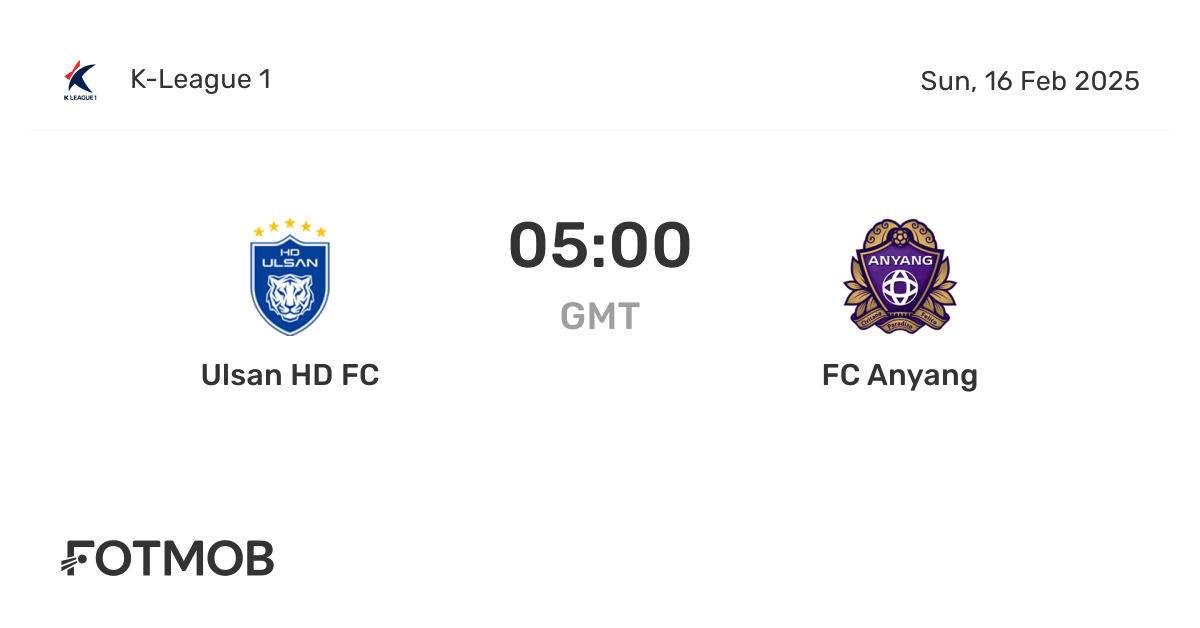 Ulsan HD FC vs FC Anyang - live score, predicted lineups and H2H stats