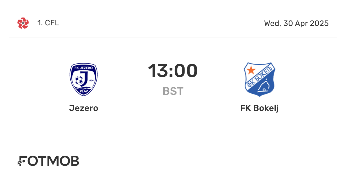 Jezero vs FK Bokelj - live score, predicted lineups and H2H stats