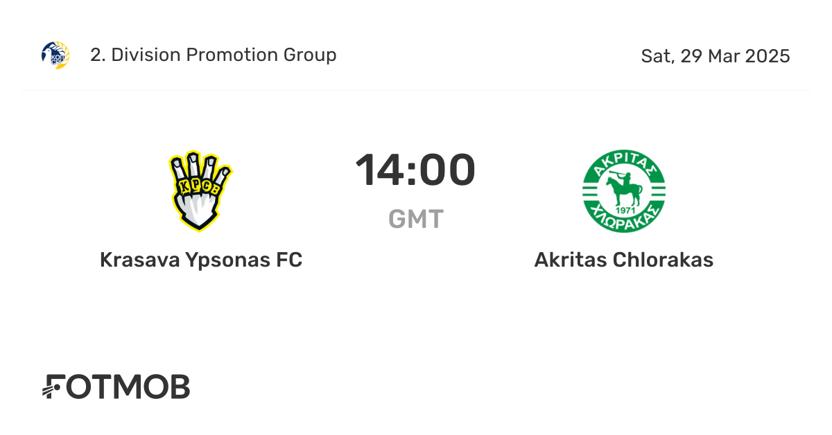 Krasava Ypsonas FC vs Akritas Chlorakas - marcador en vivo ...