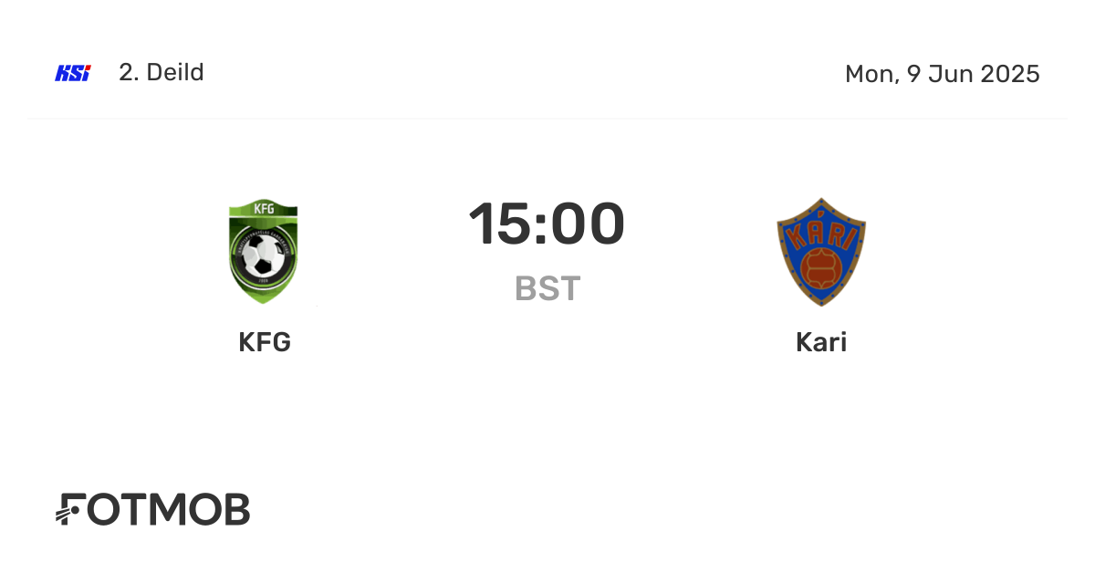 KFG vs Kari - live score, predicted lineups and H2H stats