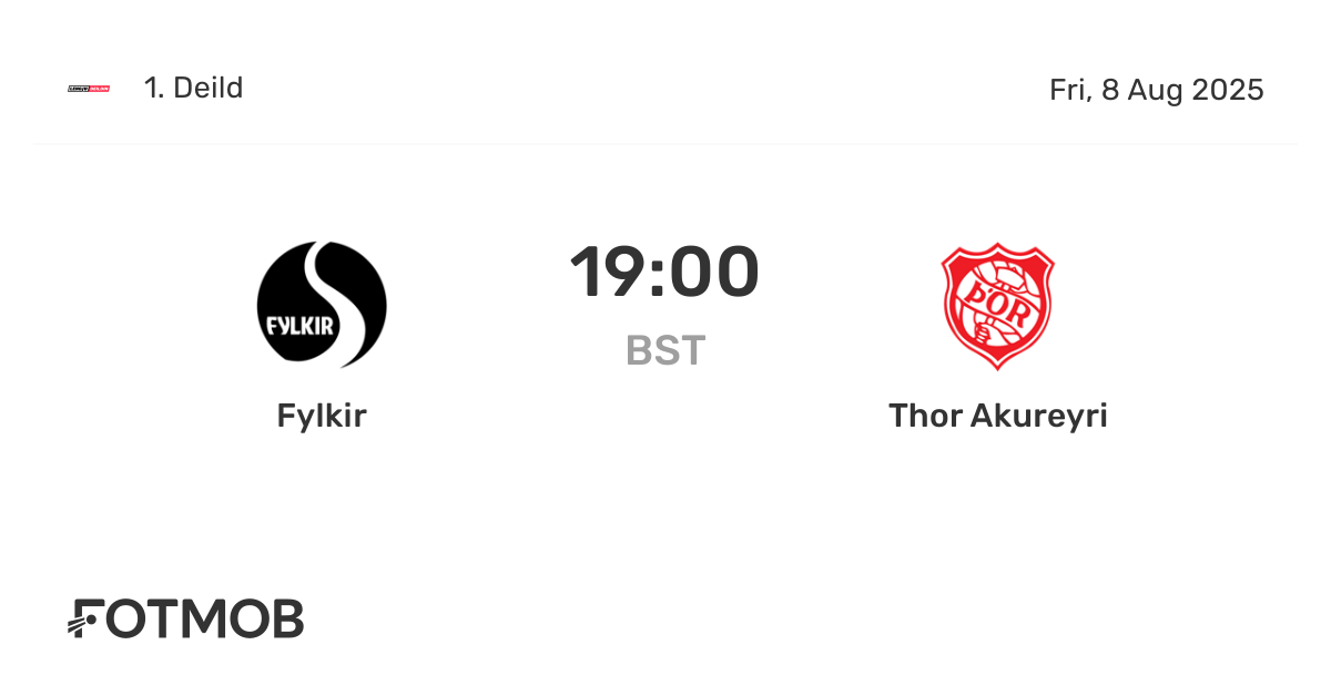 Fylkir vs Thor Akureyri - marcador en vivo, alineaciones previstas y ...