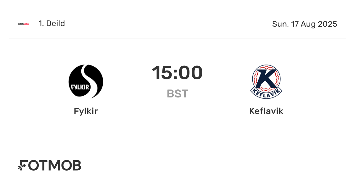 Fylkir vs Keflavik - live score, predicted lineups and H2H stats
