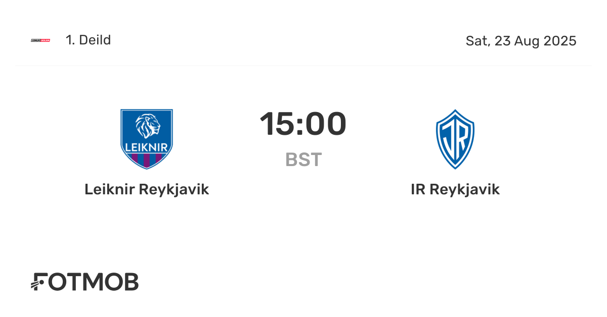 Leiknir Reykjavik vs IR Reykjavik - marcador en vivo, alineaciones ...