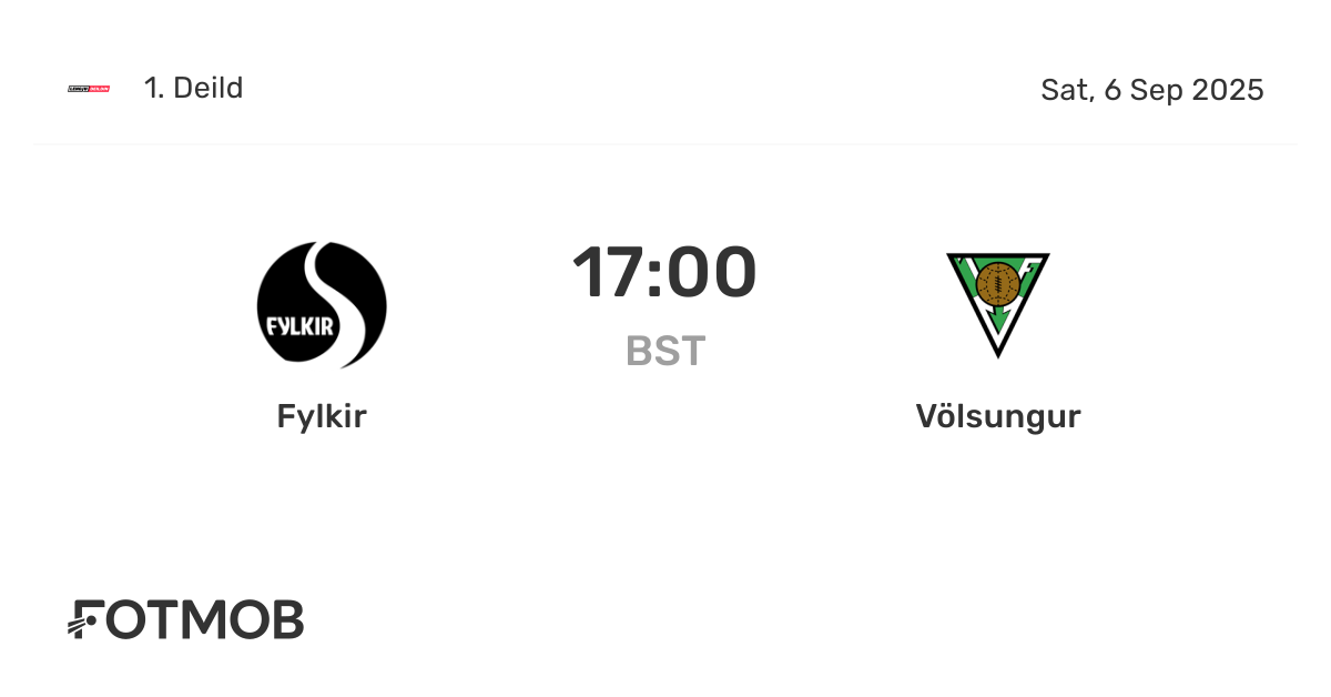 Fylkir vs Völsungur - live score, predicted lineups and H2H stats