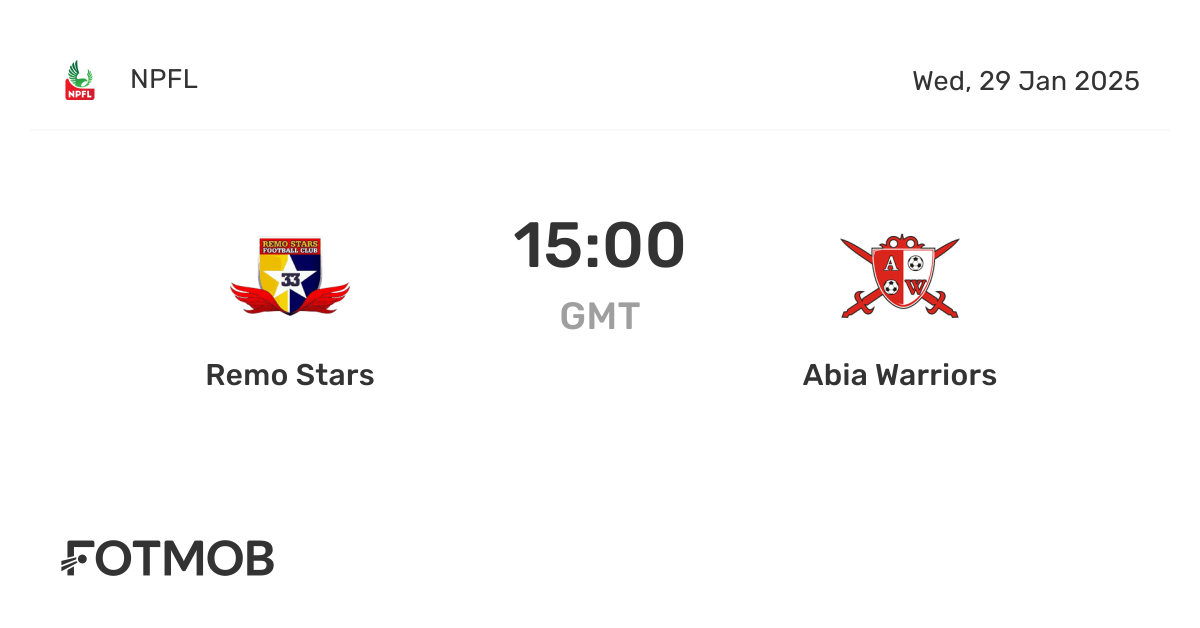 Remo Stars vs Abia Warriors - live score, predicted lineups and H2H stats